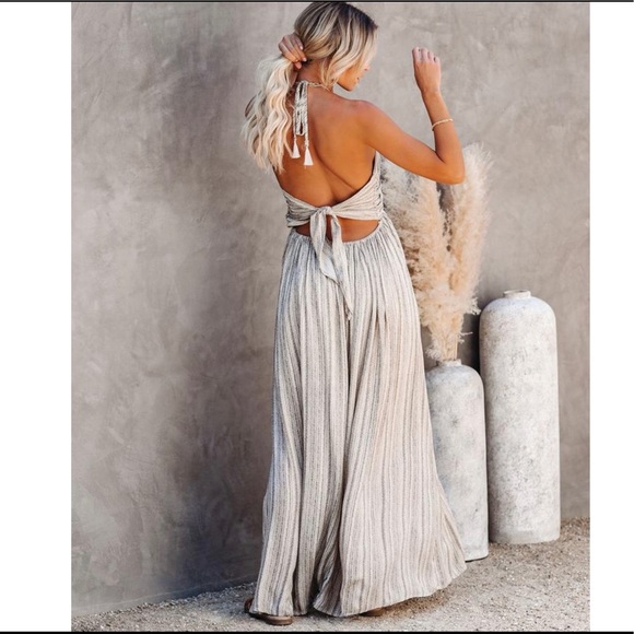 Dresses | Annalise Halter Top Open Back Maxi Dress | Poshmark